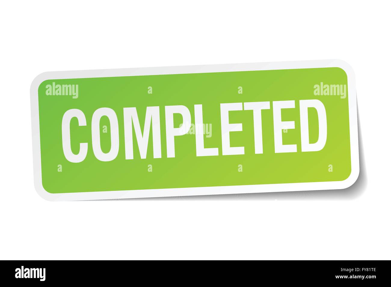 Completed sticker sign on Stock Vector Images - Alamy