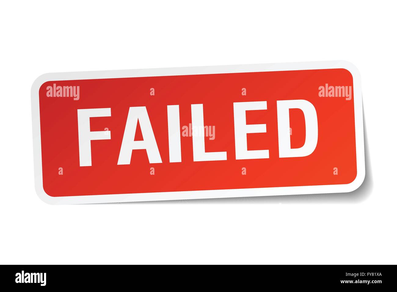failed red square sticker isolated on white Stock Vector Image & Art ...