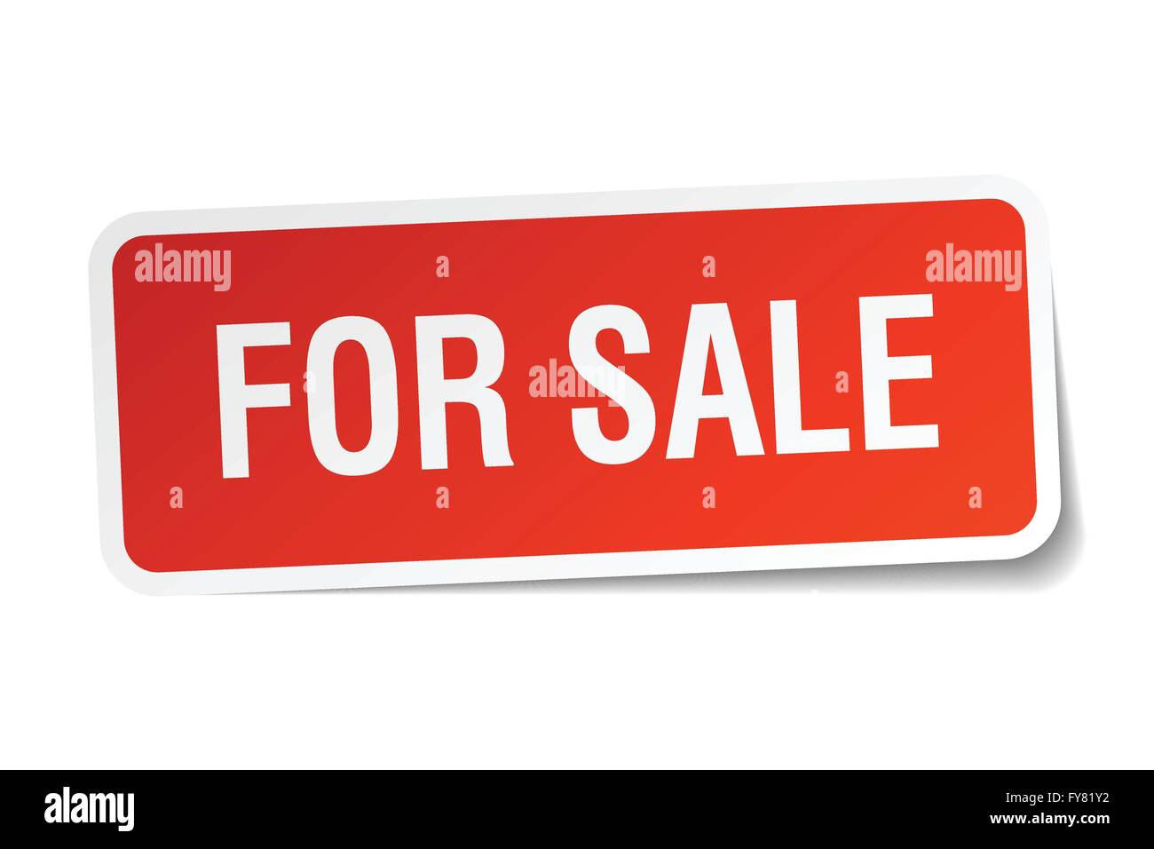 for sale red square sticker isolated on white Stock Vector Image & Art ...