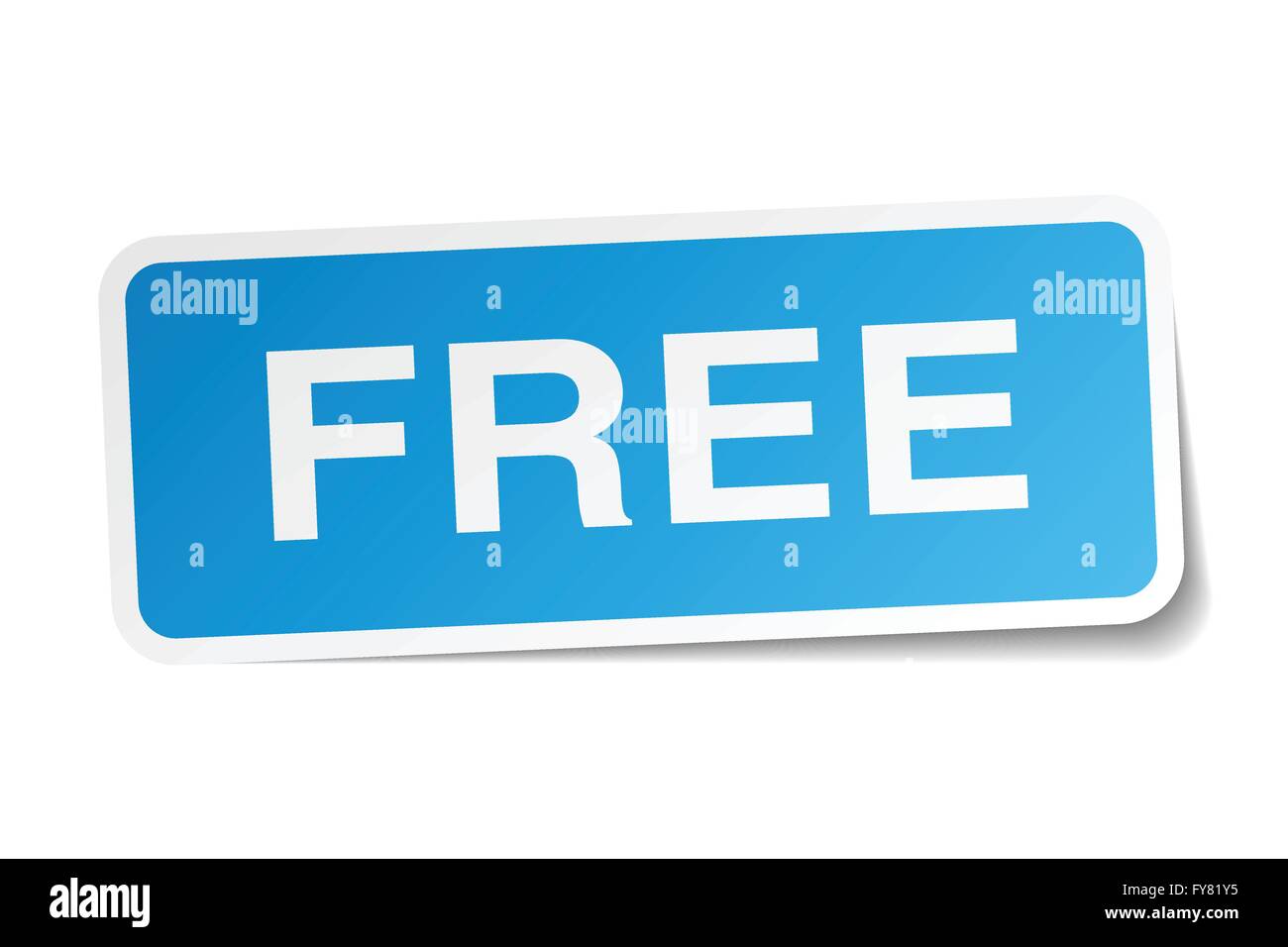 free blue square sticker isolated on white Stock Vector Image & Art - Alamy