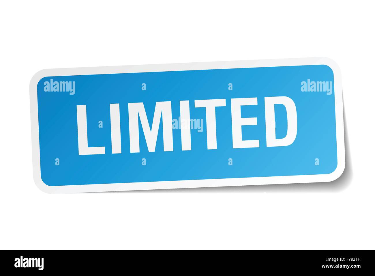 limited blue square sticker isolated on white Stock Vector Image & Art ...