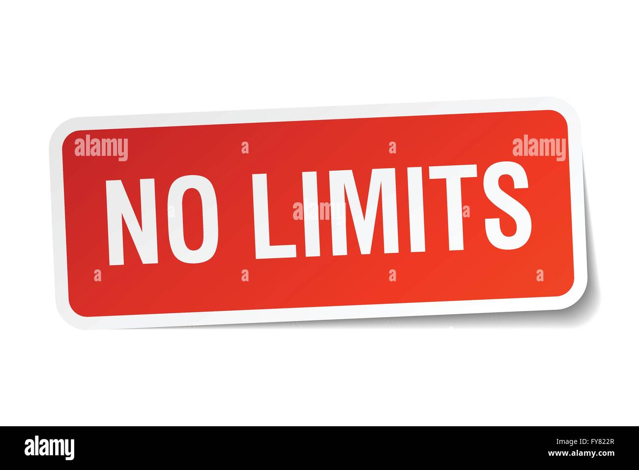 no limits red square sticker isolated on white Stock Vector Image & Art ...