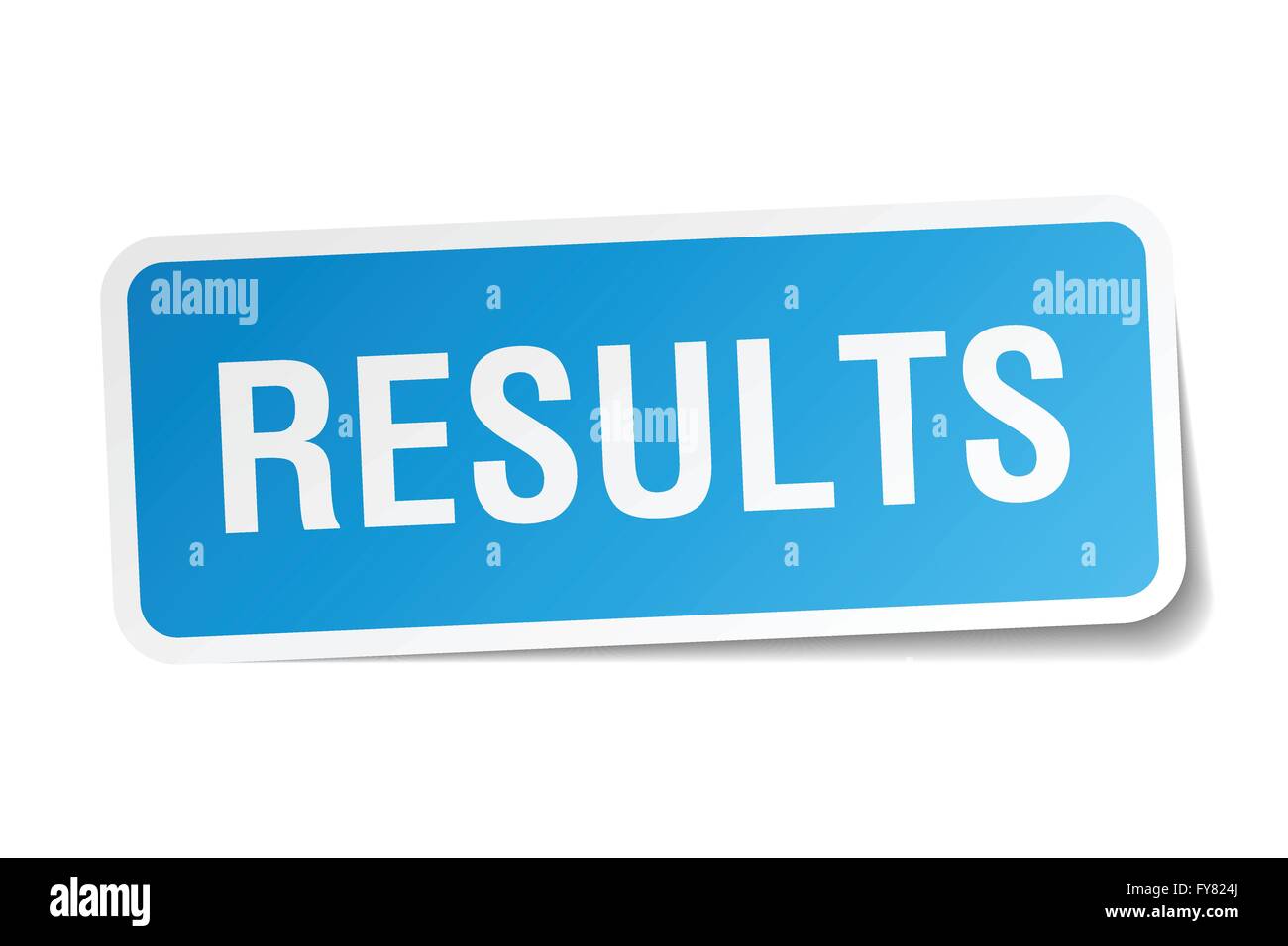 results blue square sticker isolated on white Stock Vector Image & Art ...