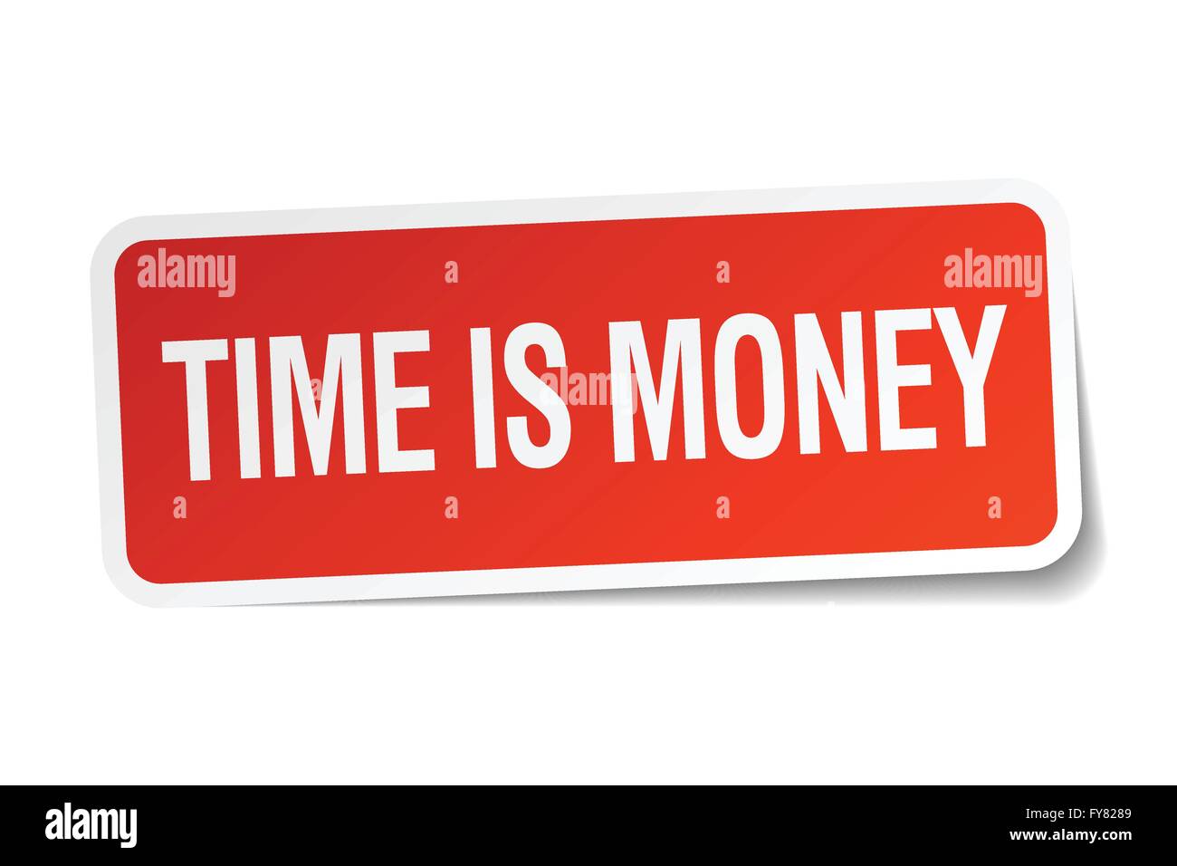 time is money red square sticker isolated on white Stock Vector Image ...