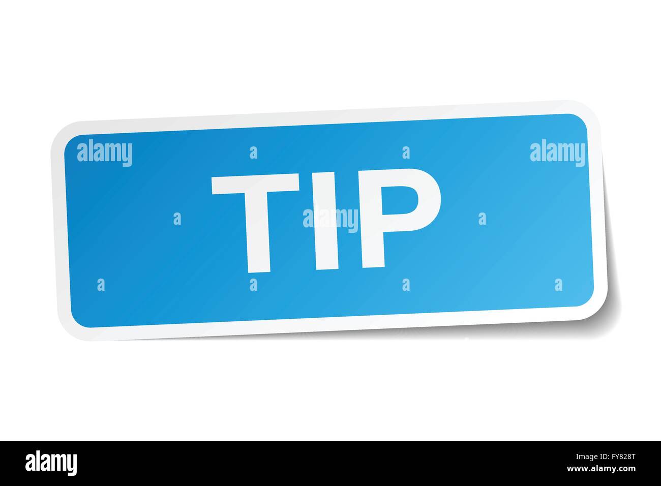 tip blue square sticker isolated on white Stock Vector Image & Art - Alamy