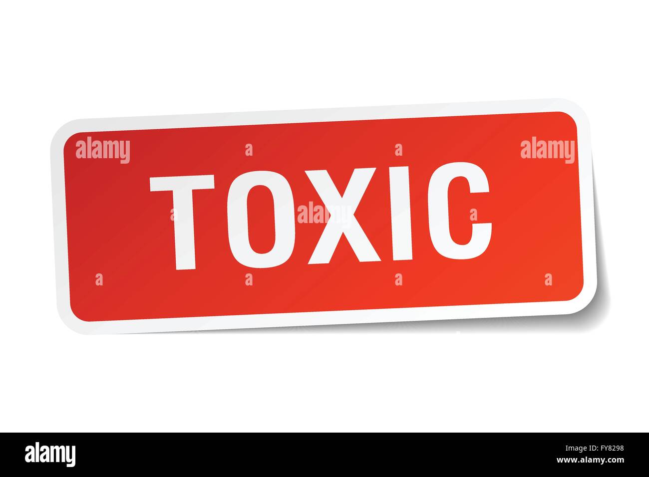 toxic red square sticker isolated on white Stock Vector Image & Art - Alamy