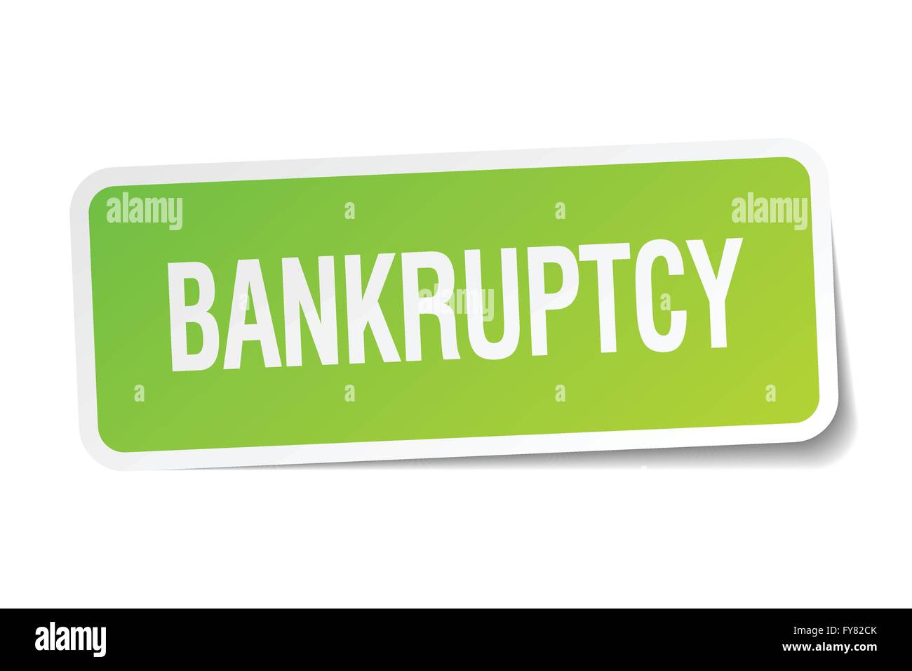 bankruptcy green square sticker on white background Stock Vector Image ...