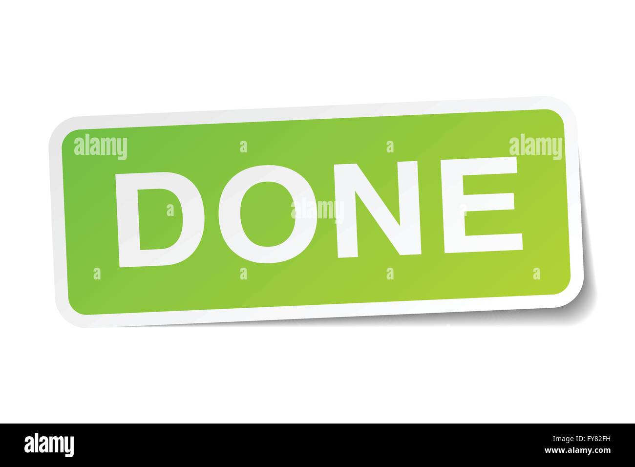 done green square sticker on white background Stock Vector Image & Art ...