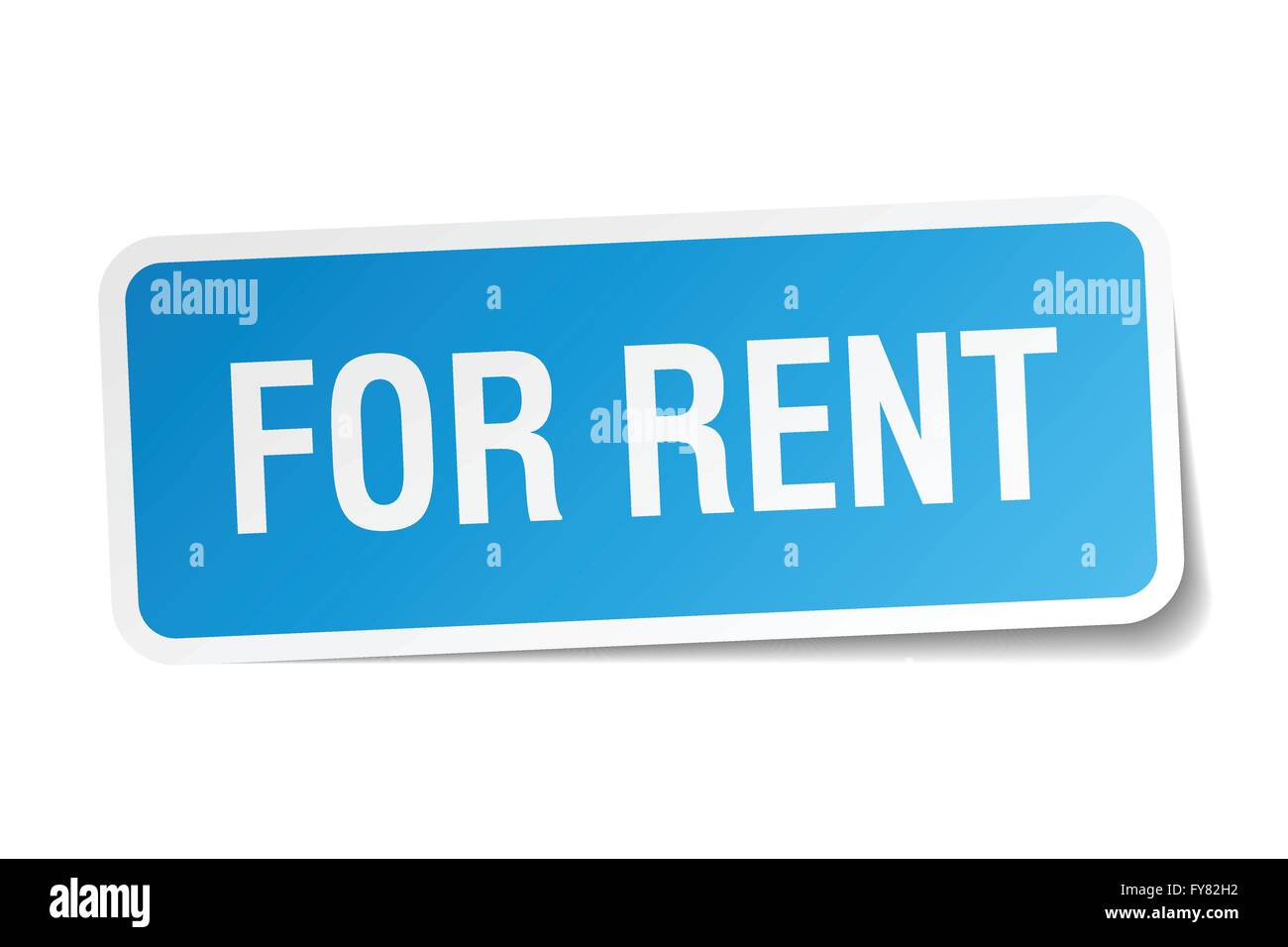 for rent blue square sticker isolated on white Stock Vector Image & Art ...