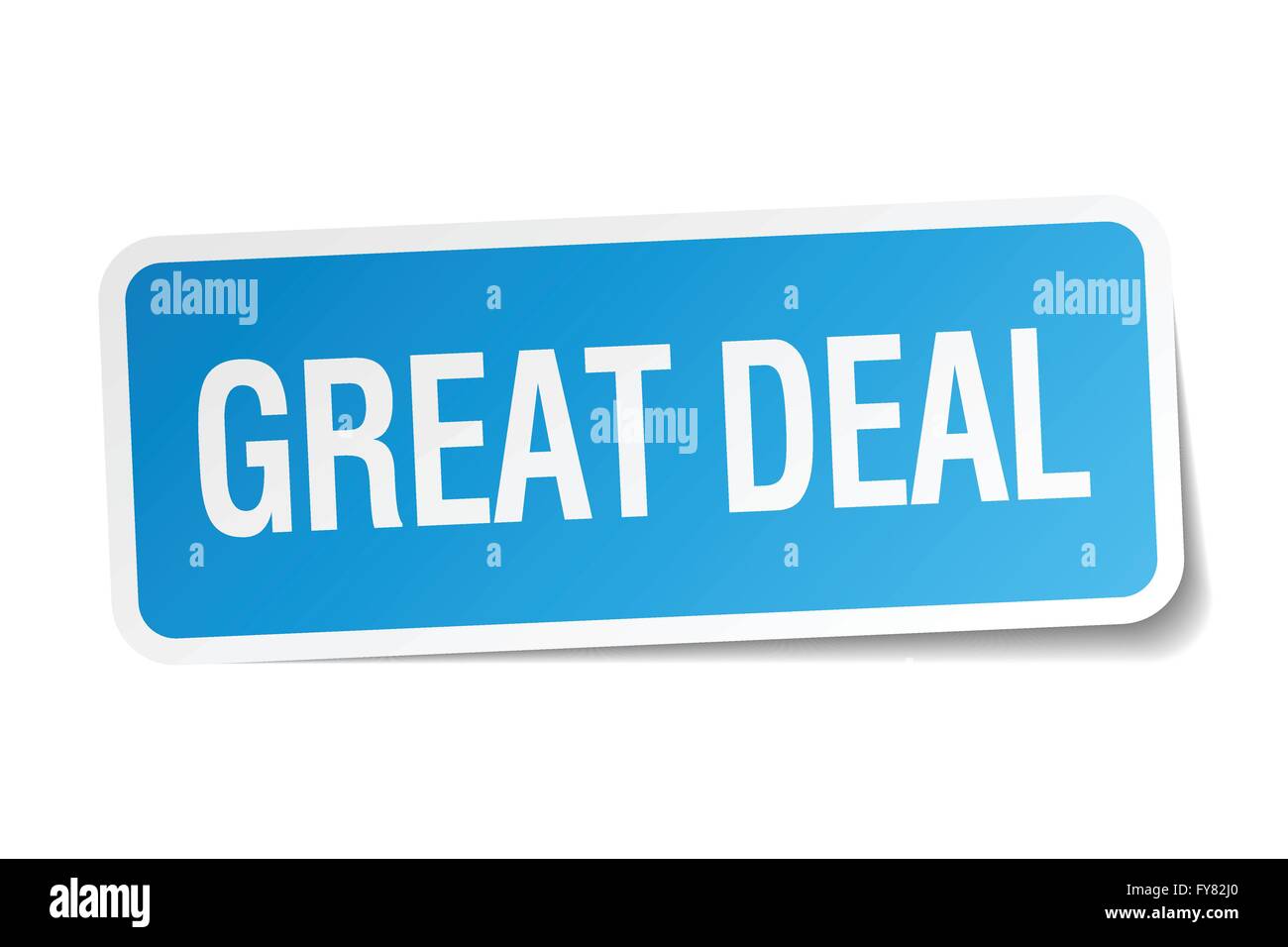 great deal blue square sticker isolated on white Stock Vector Image ...