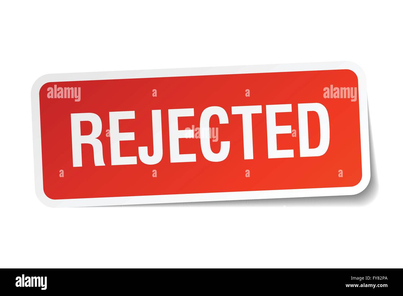 rejected red square sticker isolated on white Stock Vector Image & Art ...