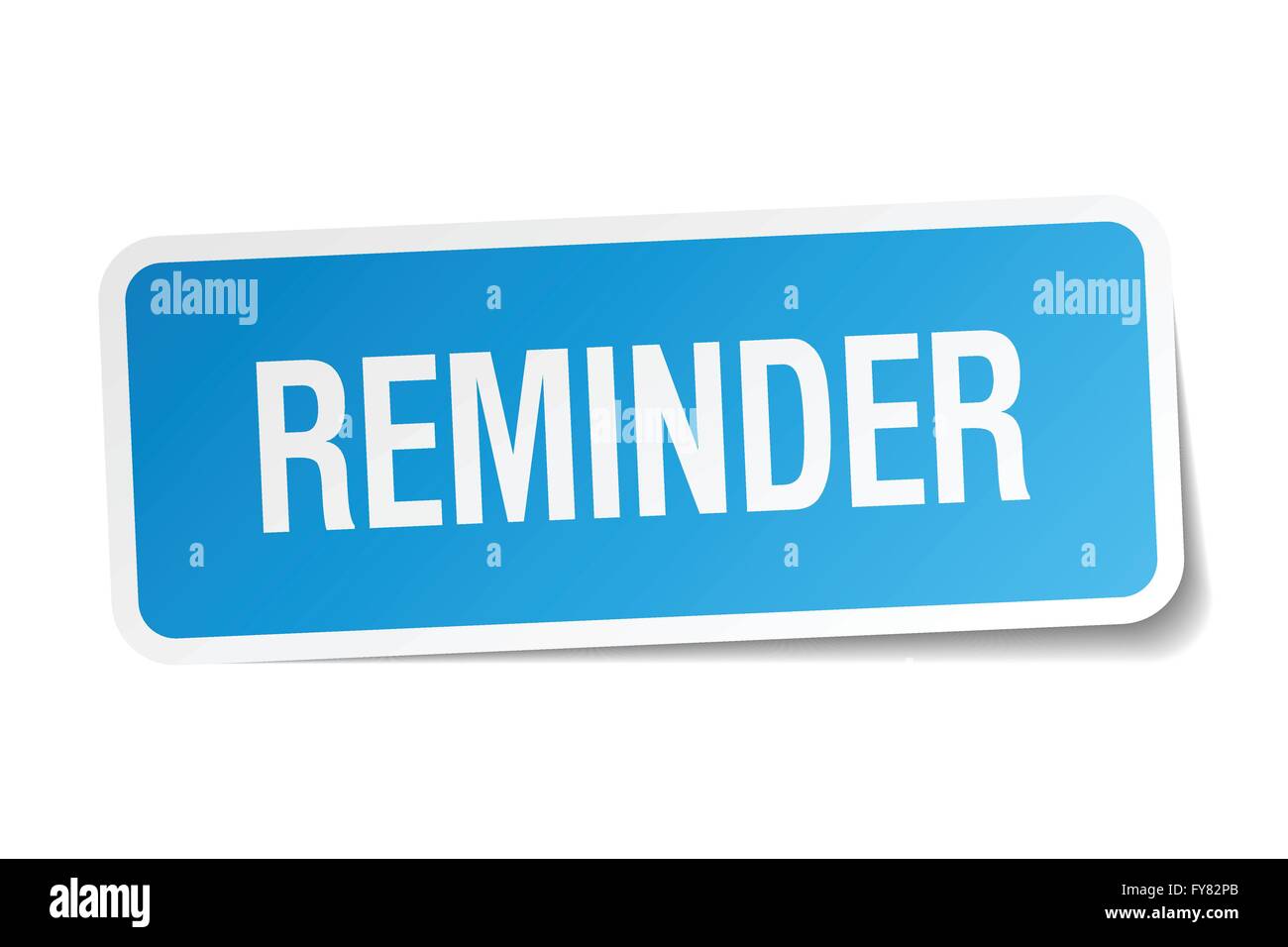 reminder blue square sticker isolated on white Stock Vector Image & Art ...