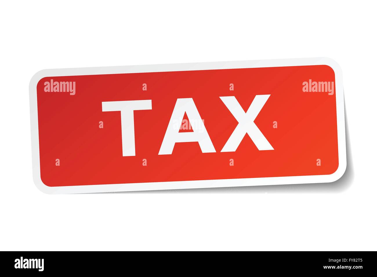 tax red square sticker isolated on white Stock Vector Image & Art - Alamy