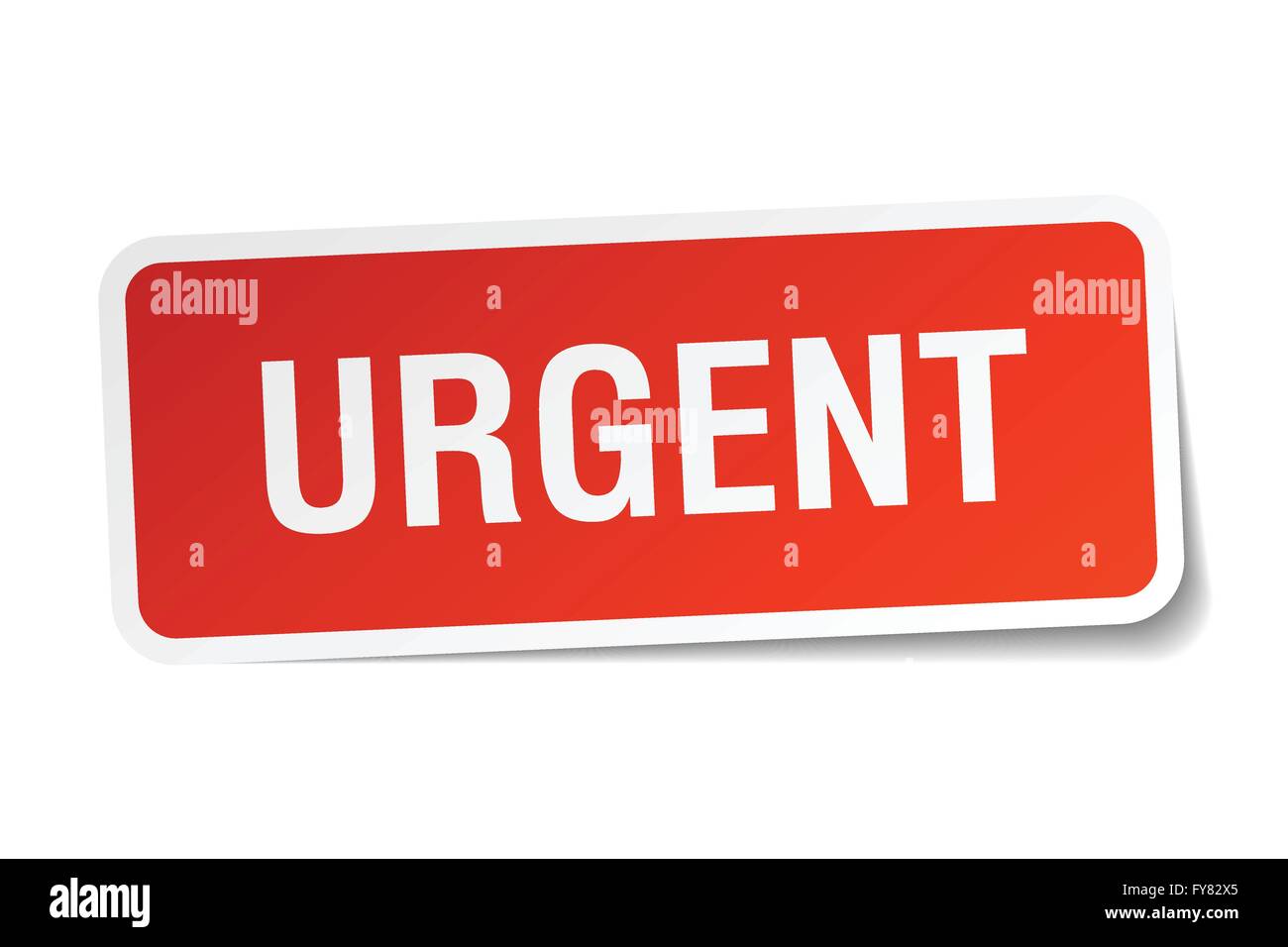 urgent red square sticker isolated on white Stock Vector Image & Art ...