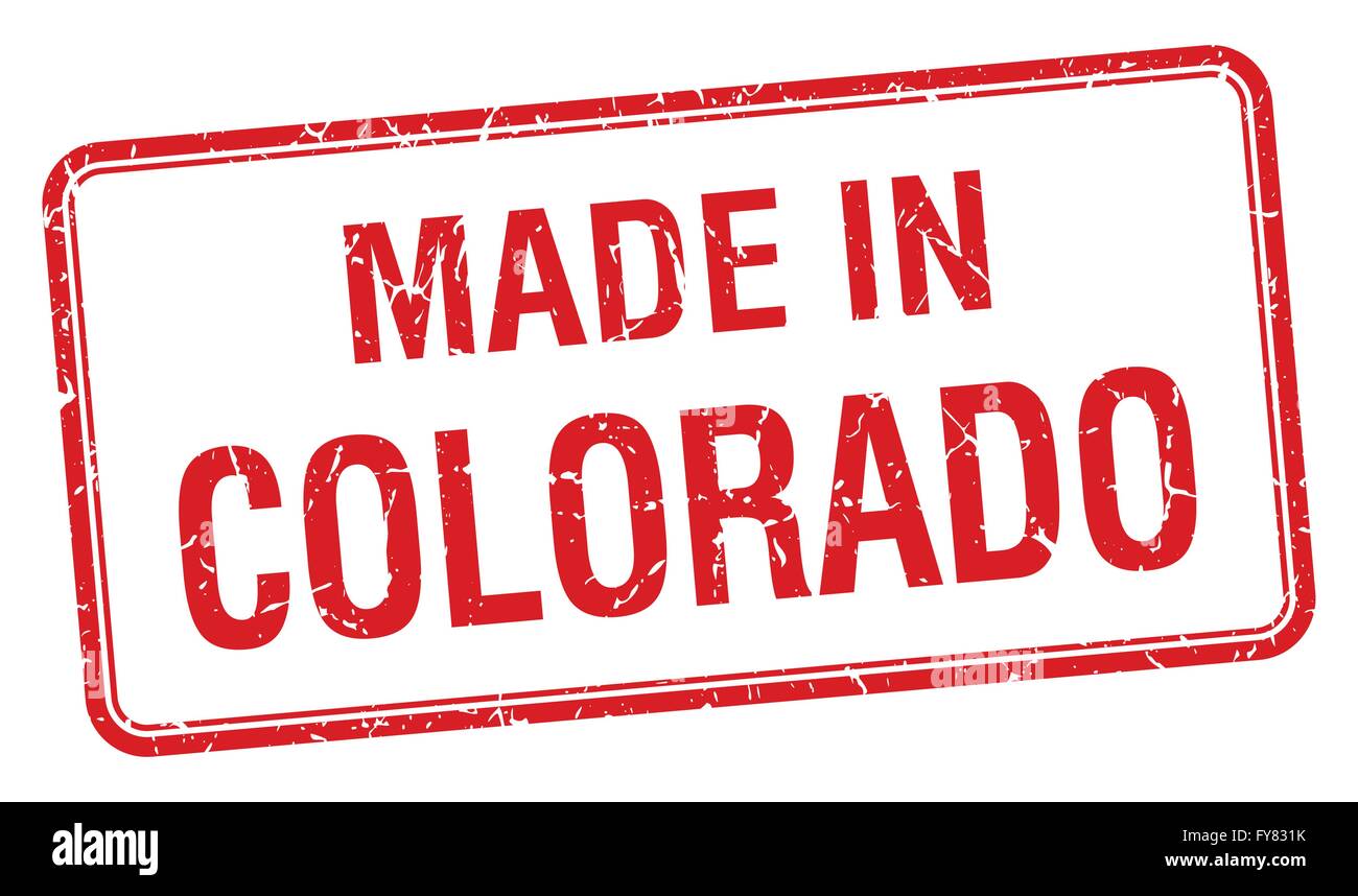 made in Colorado red square isolated stamp Stock Vector Image & Art - Alamy