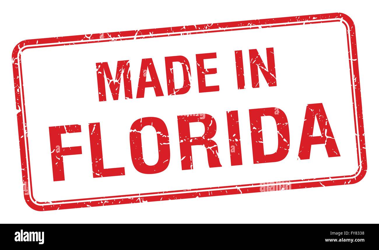 made in Florida red square isolated stamp Stock Vector Image & Art - Alamy