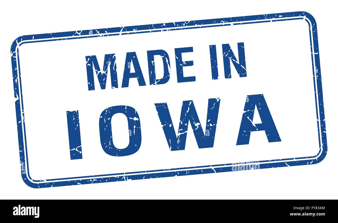 made in Iowa blue square isolated stamp Stock Vector Image & Art - Alamy