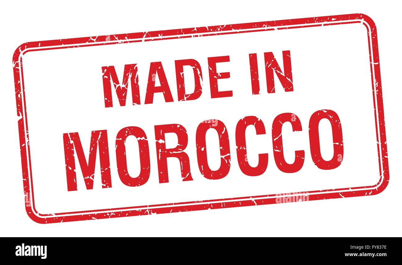made in Morocco red square isolated stamp Stock Vector Image & Art - Alamy