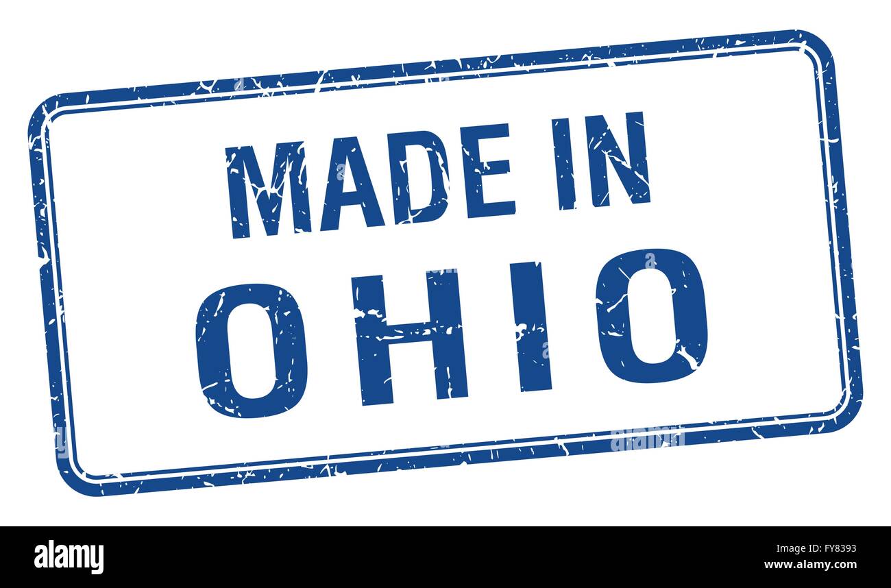 made in Ohio blue square isolated stamp Stock Vector Image & Art - Alamy