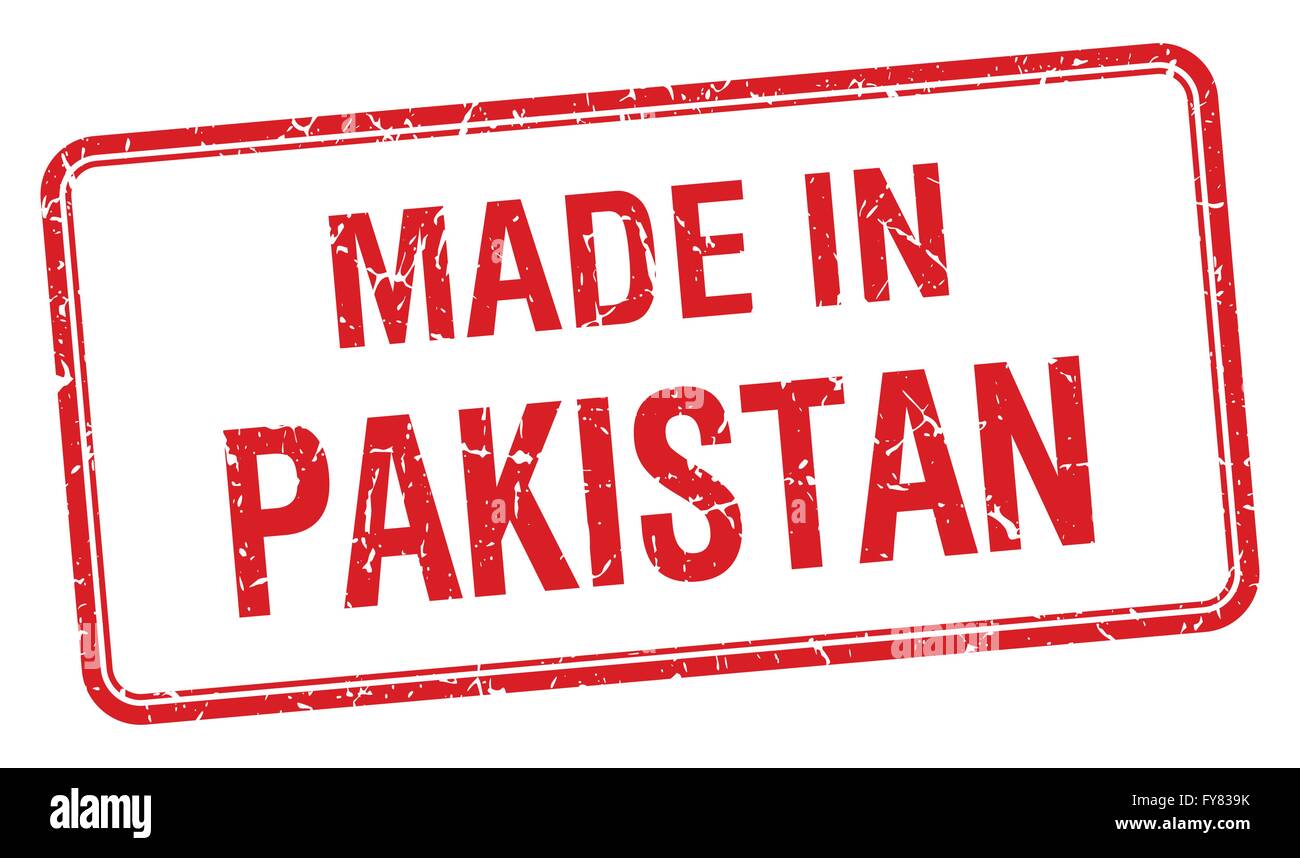 made in Pakistan red square isolated stamp Stock Vector Image & Art - Alamy