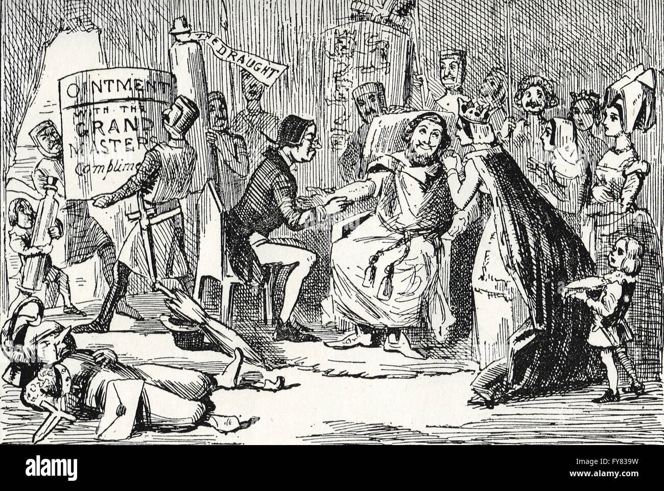 Edward I saved from a poisoned dagger by John Leech Stock Photo - Alamy