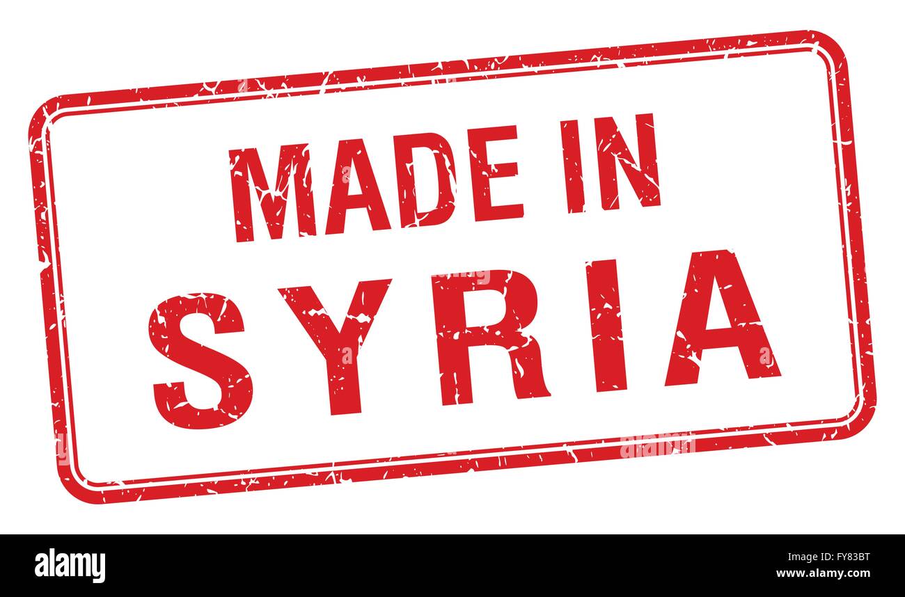 made in Syria red square isolated stamp Stock Vector Image & Art - Alamy