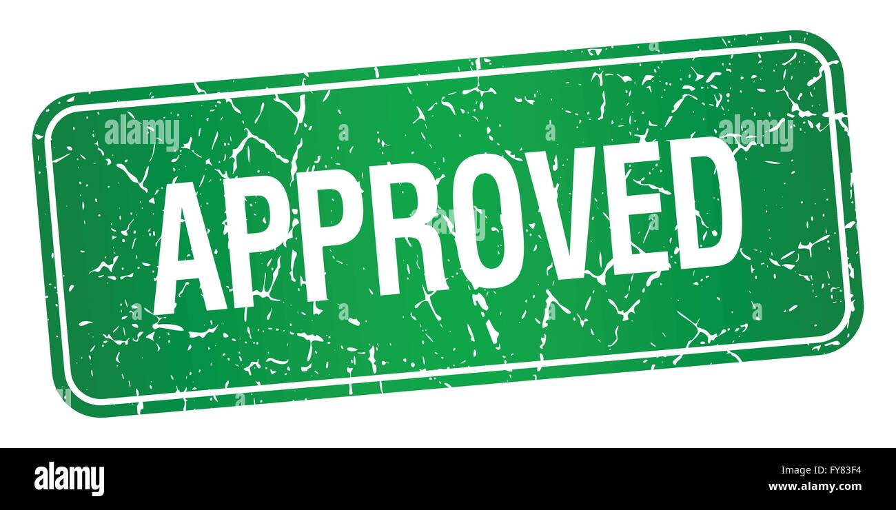 approved green square grunge textured isolated stamp Stock Vector Image ...