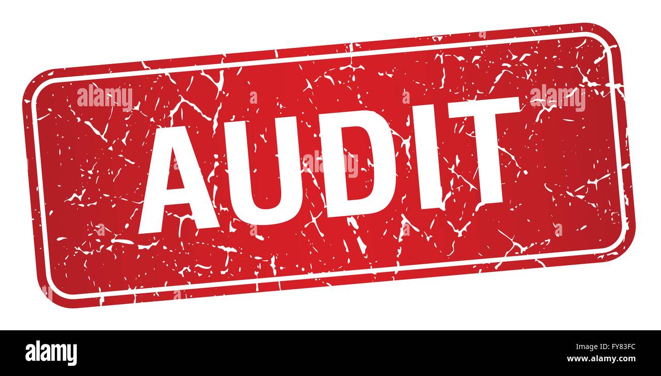 audit red square grunge textured isolated stamp Stock Vector Image ...