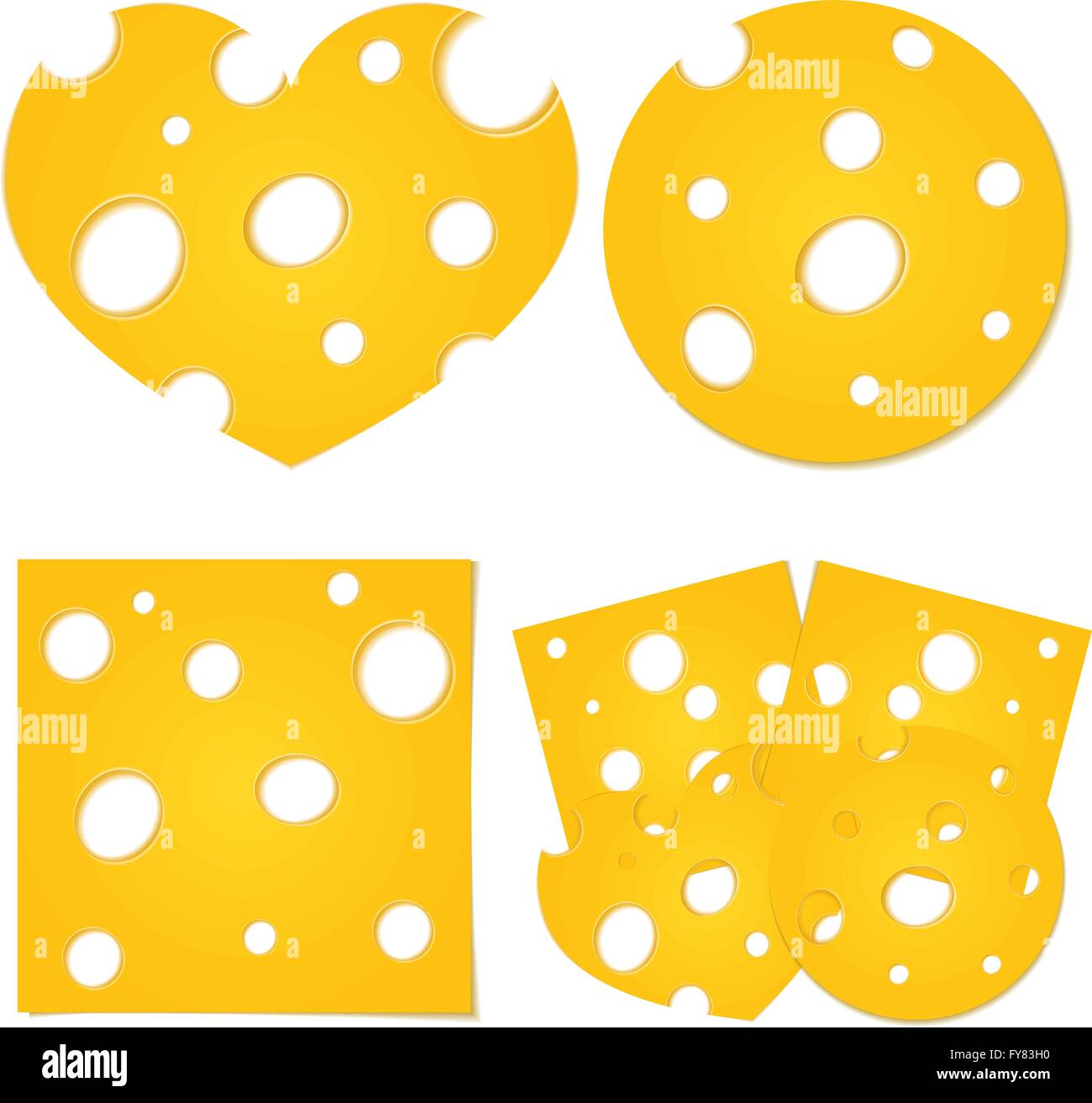 Slices of cheese, vector eps10 illustration Stock Vector Image & Art ...