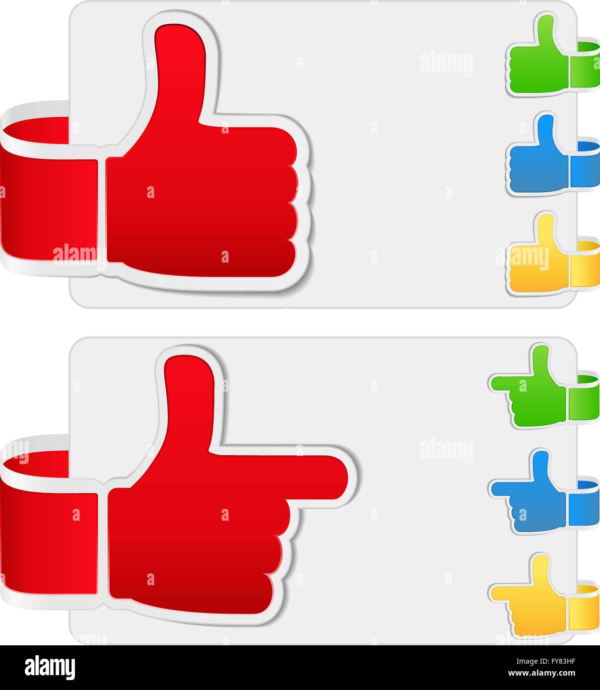 Vector set of thumb up signs Stock Vector Image & Art - Alamy