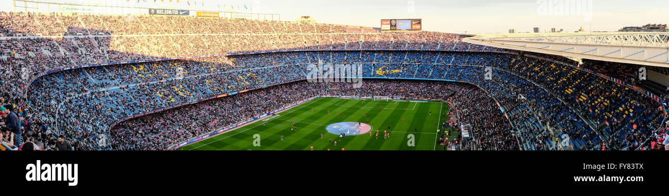 The legendary Camp Nou is home to FC Barcelona football team. With a ...