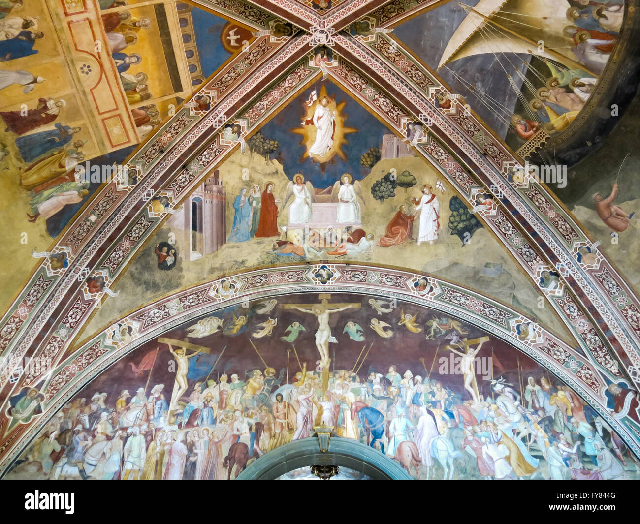 Frescoes by Bonaiuto in Spanish Chapel of Basilica Santa Maria Novella ...