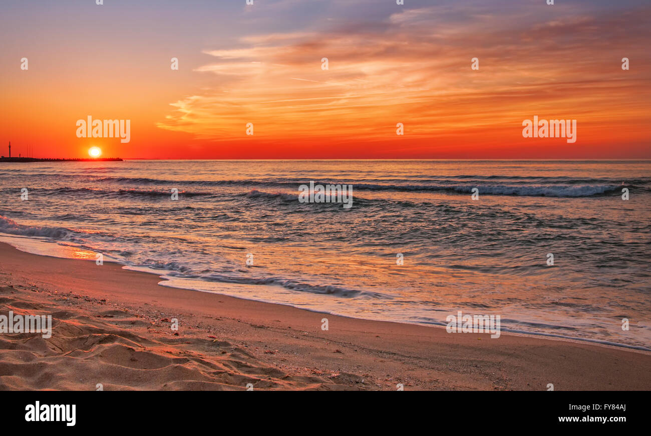 Sea sunset wallpaper hi-res stock photography and images - Alamy