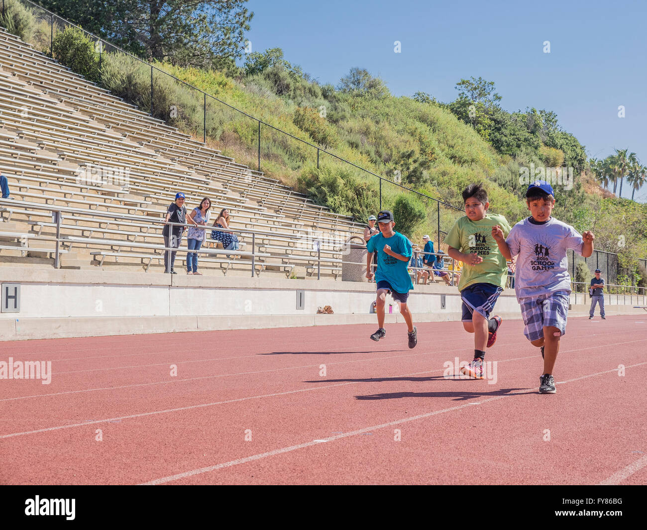 Disabled kids race at the Southern California Special Olympics held at ...