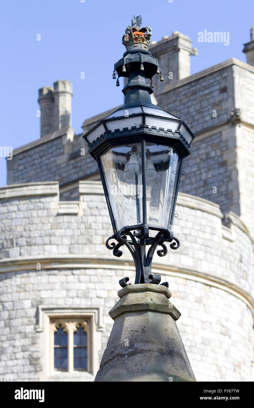 The historic wall and facades of Windsor Castle in Royal Windsor ...