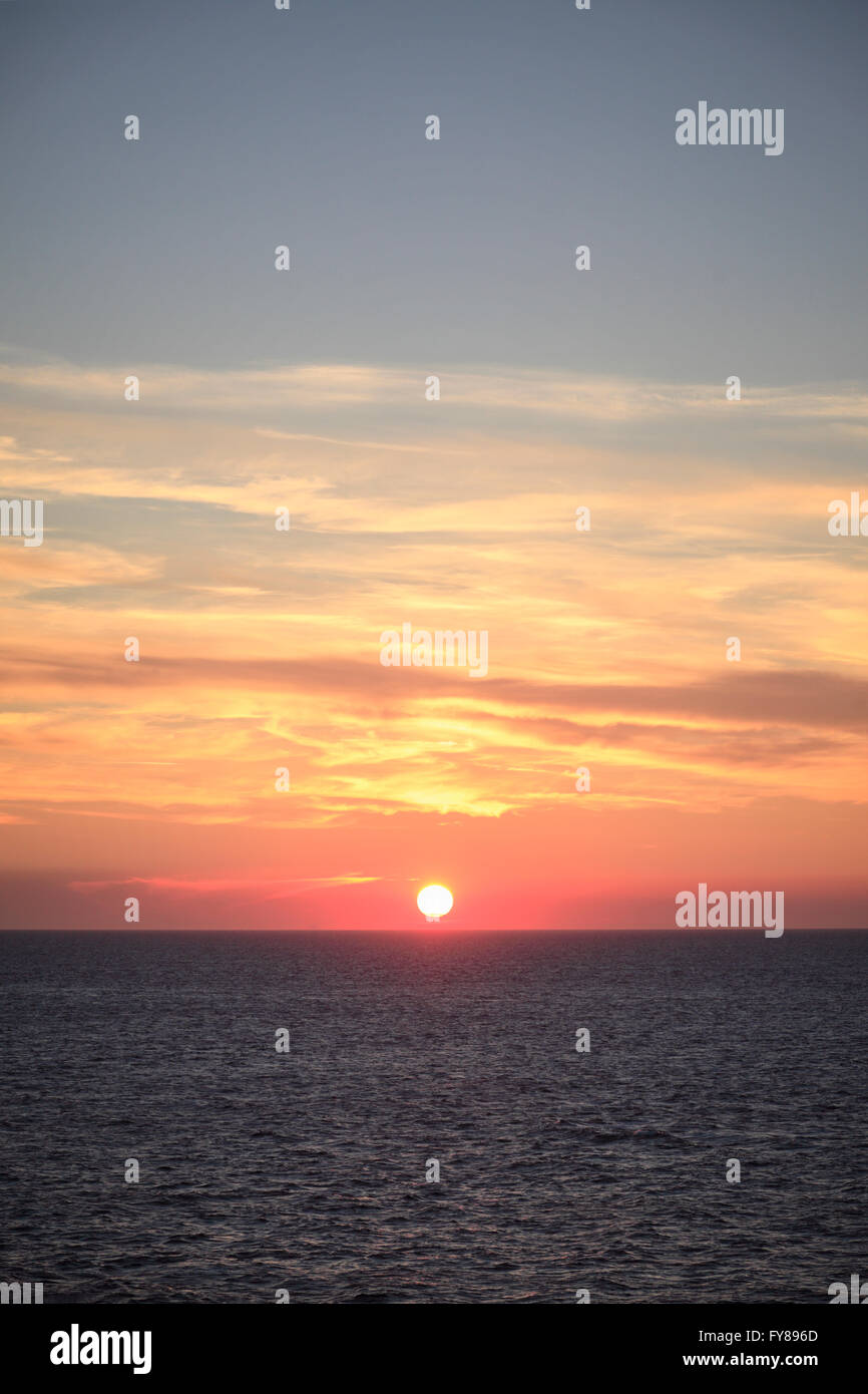 Sunset over the English Channel Stock Photo - Alamy