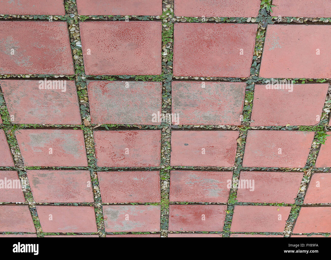 Perspective of red brick pathway texture or background Stock Photo - Alamy