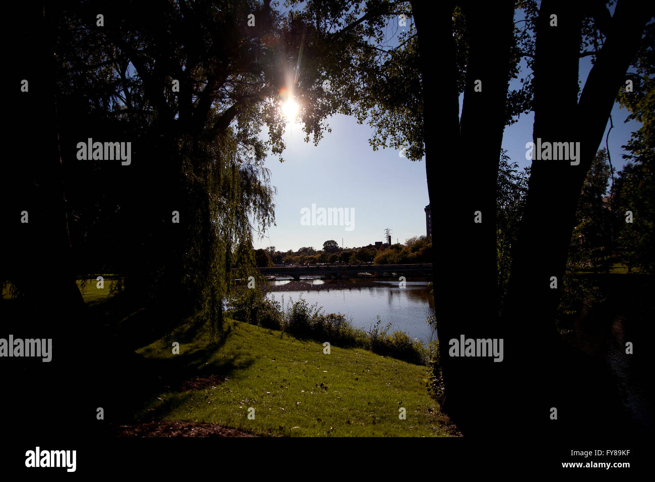 Flint River in Flint, Michigan Stock Photo - Alamy