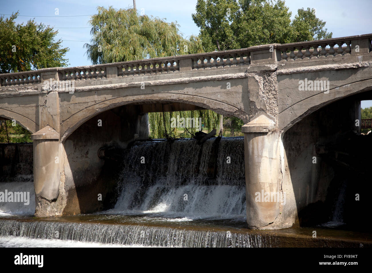 Hamilton Dam on the Flint River in Flint, Michigan Stock Photo - Alamy