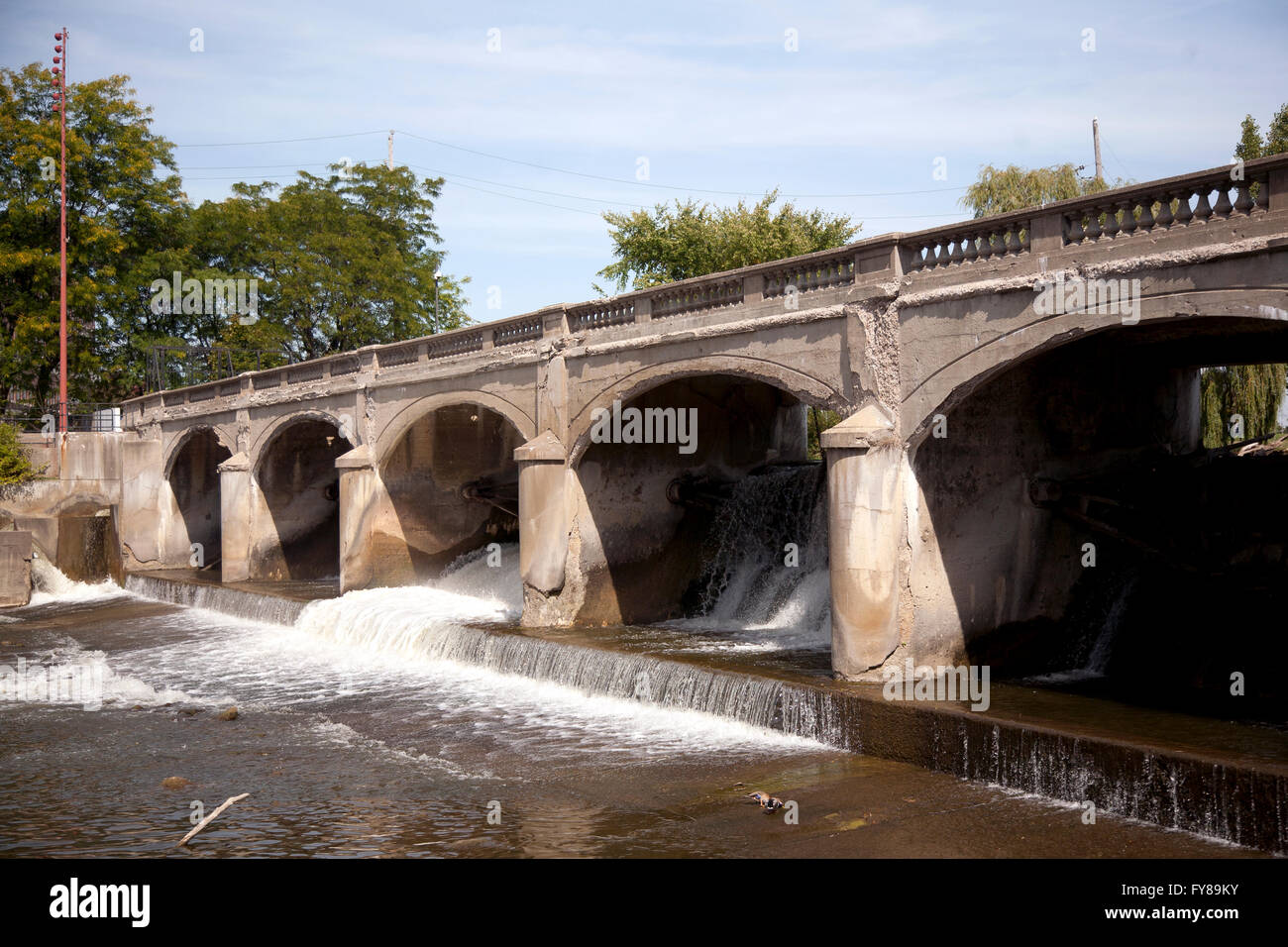 Hamilton Dam on the Flint River in Flint, Michigan Stock Photo - Alamy