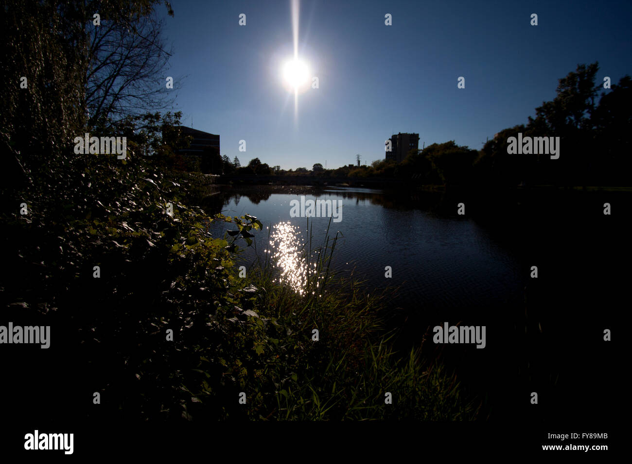 Flint River in Flint, Michigan Stock Photo - Alamy