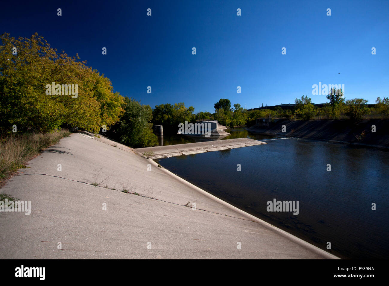 Flint River in Flint, Michigan Stock Photo - Alamy
