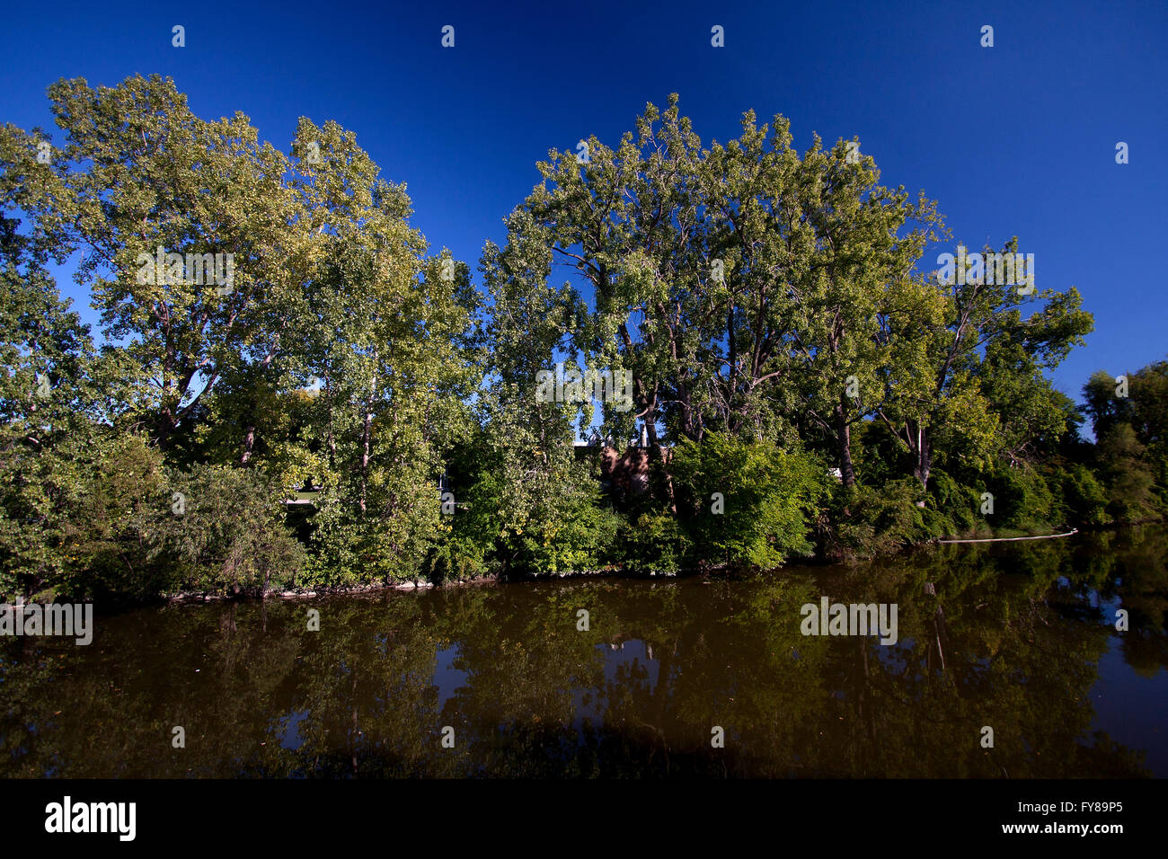 Flint River in Flint, Michigan Stock Photo - Alamy