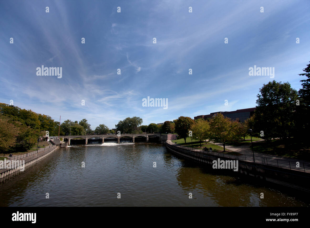 Hamilton Dam on the Flint River in Flint, Michigan Stock Photo - Alamy