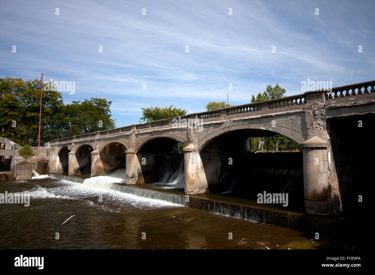 Hamilton Dam on the Flint River in Flint, Michigan Stock Photo - Alamy