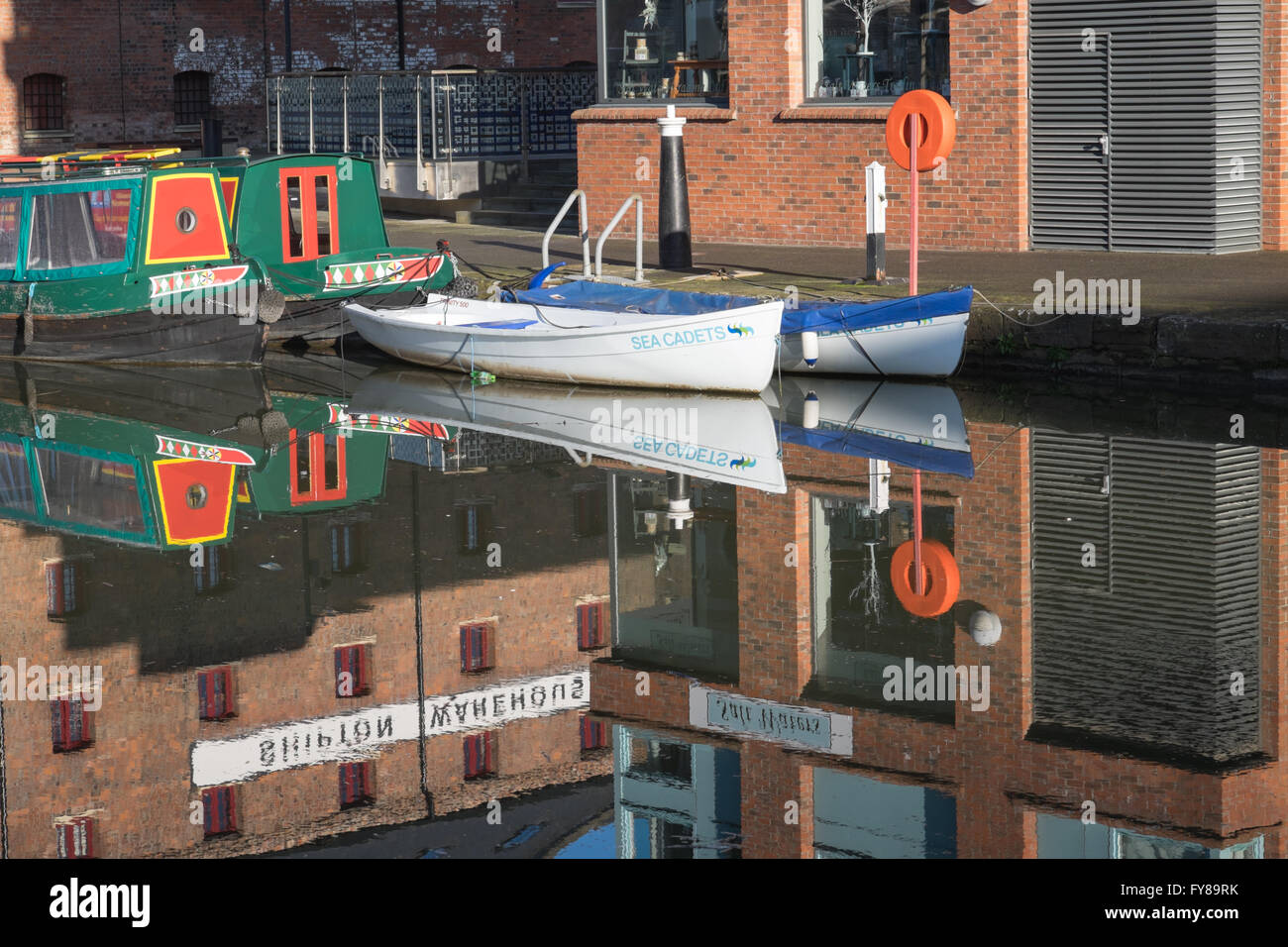 Sea Cadets dinghies in Gloucester Docks Stock Photo - Alamy
