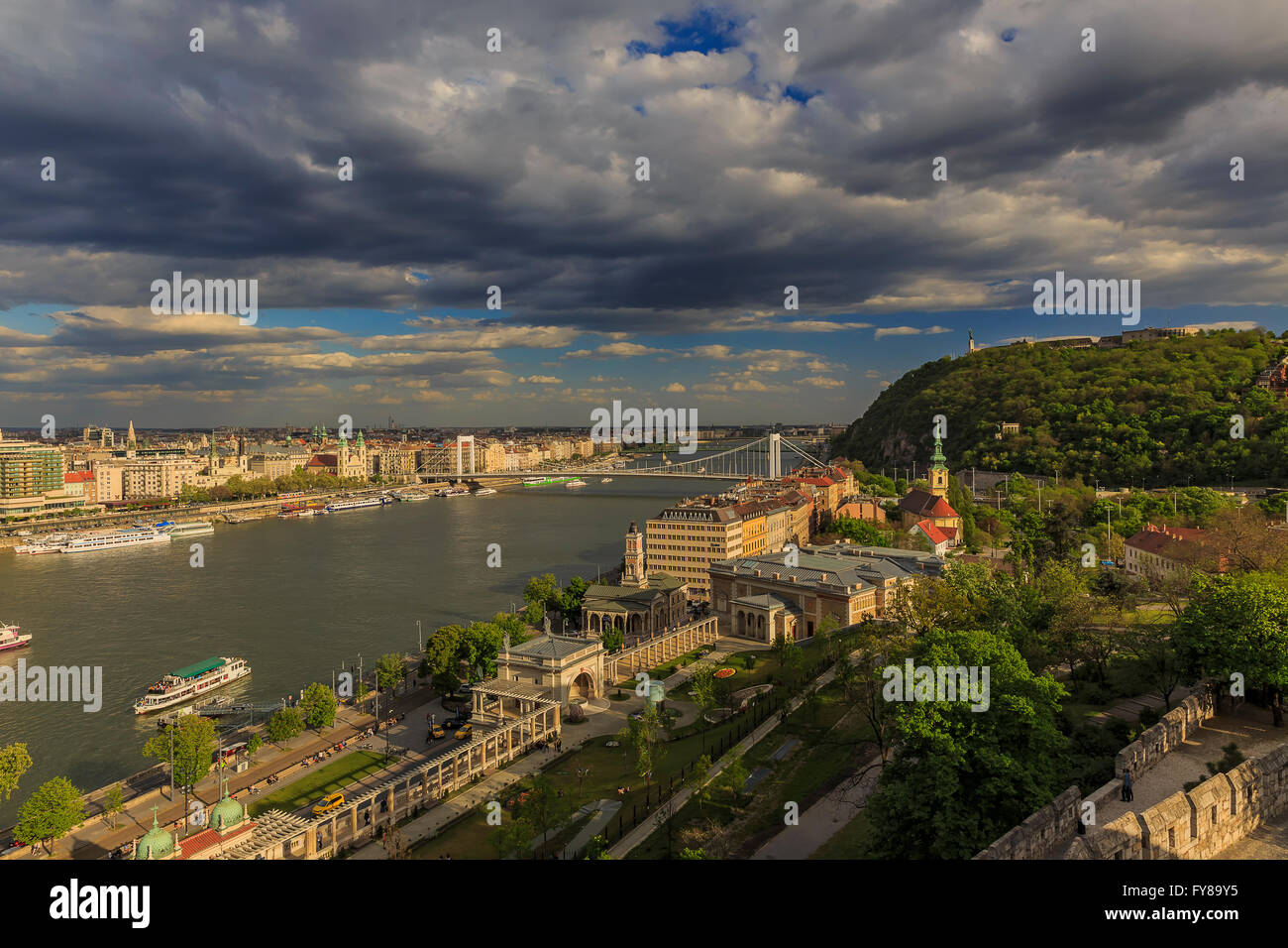 Budapest Panorama.View from the Buda Castle Stock Photo - Alamy