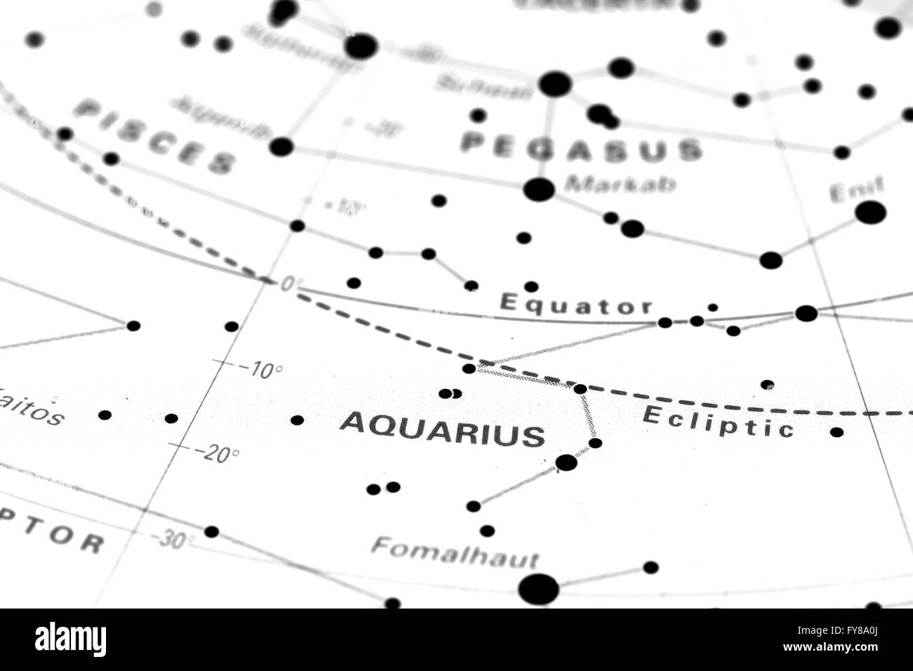 Aquarius star map zodiac Stock Photo - Alamy