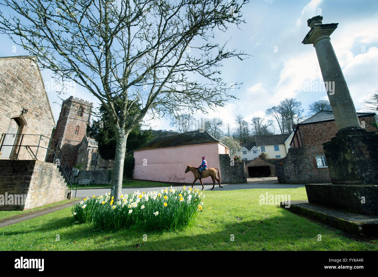 War memorial in the village of Crowcombe in the Quantocks, Somerset UK ...