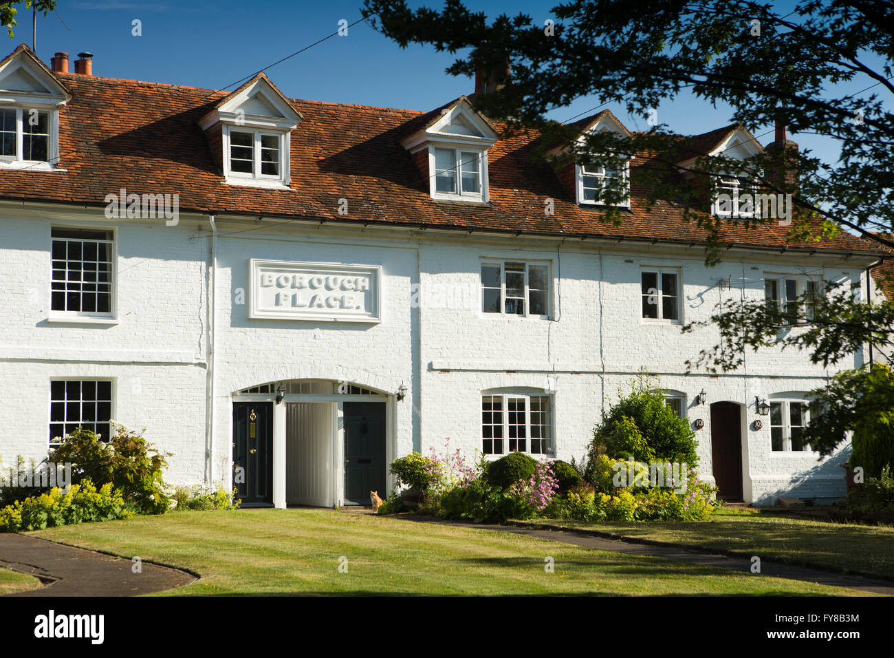 UK, Kent, Tenterden, High Street, Borough Place, former town workhouse ...